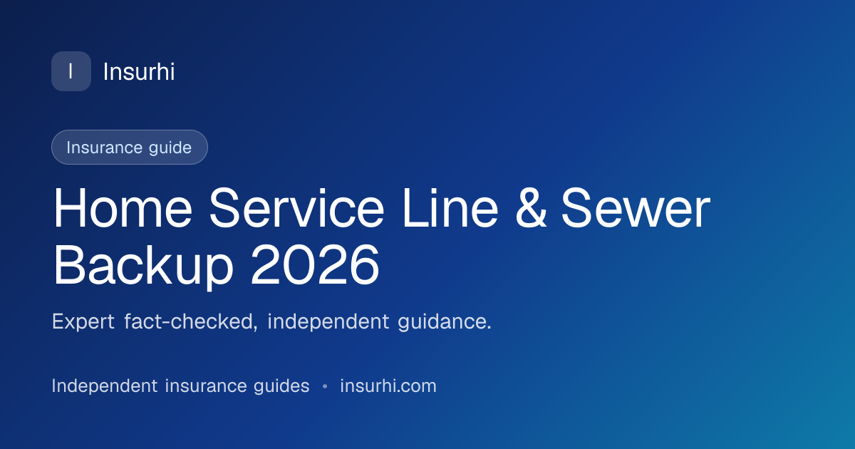 Home Service Line & Sewer Backup 2026 | Insurhi